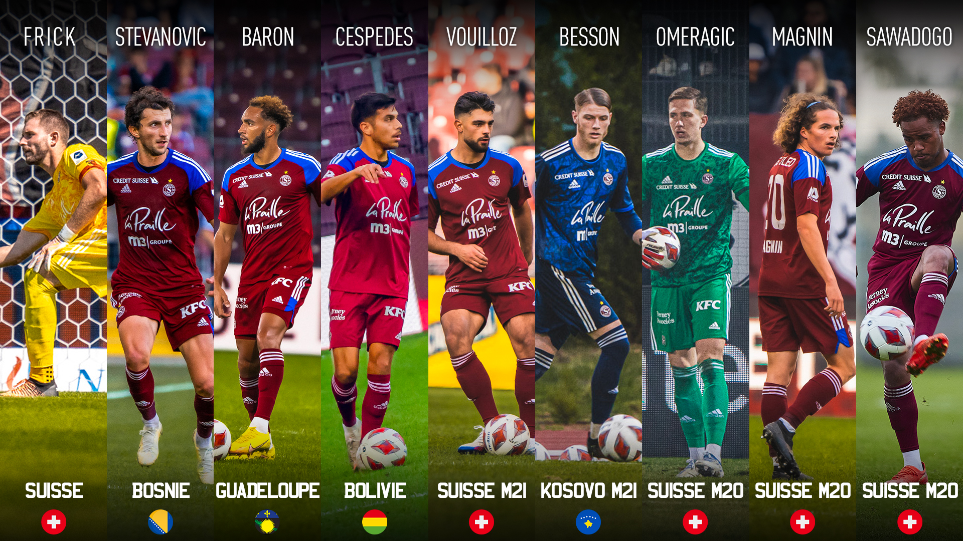 Neuf servettiens en équipe nationale - Servette FC